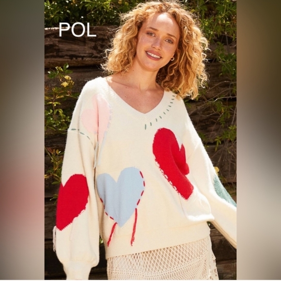 POL | Sweaters | Pol Heart Sweater Sz S Nip | Poshmark